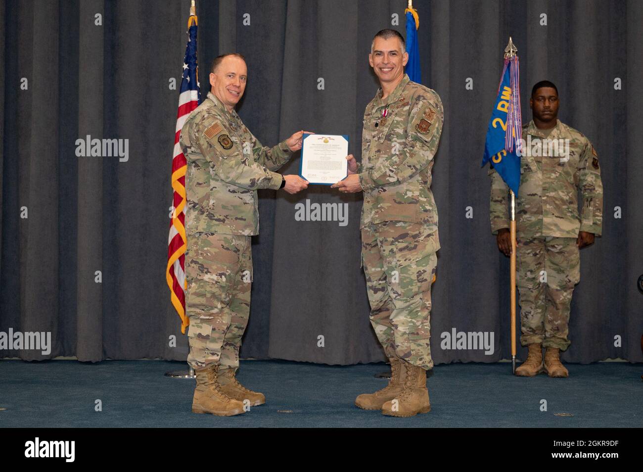 Lt. Col. Christopher Carnduff, right, outgoing 2nd Civil Engineer ...