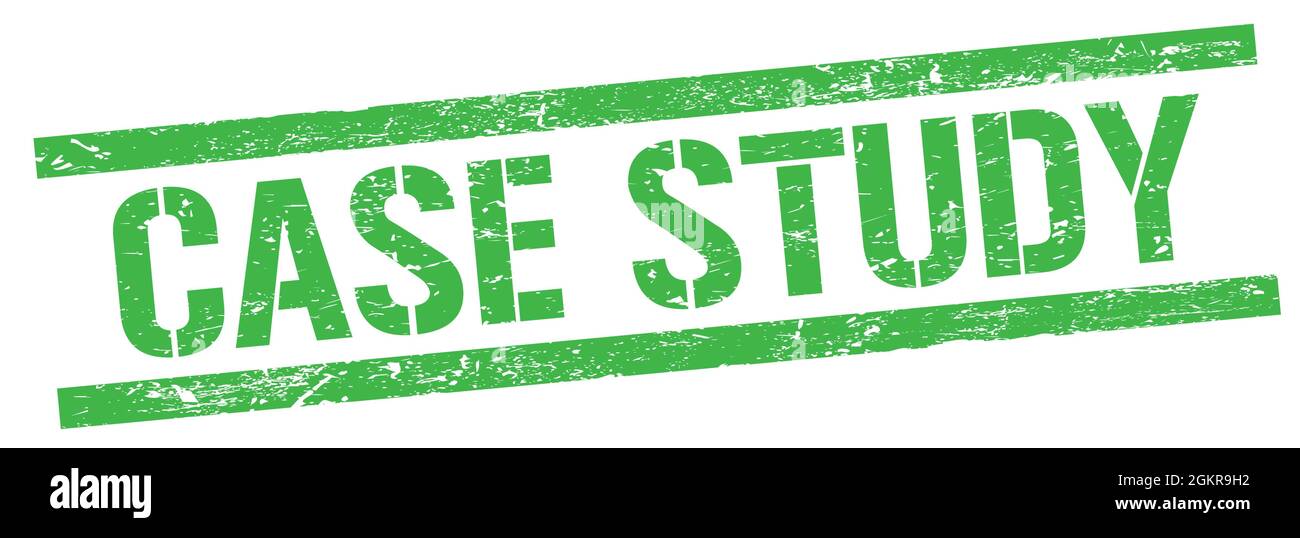 CASE STUDY text on green grungy rectangle stamp sign Stock Photo - Alamy