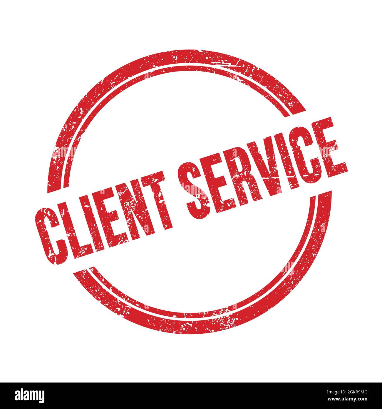 CLIENT SERVICE text written on red grungy vintage round stamp Stock ...