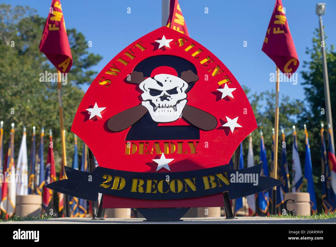 The unit insignia for 2d Reconnaissance Battalion (Recon), 2d Marine ...