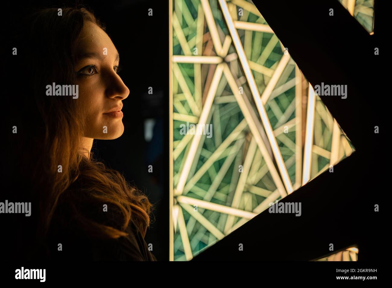 London, UK. 15th September 2021. ‘Lightfield’ the new light exhibition ...