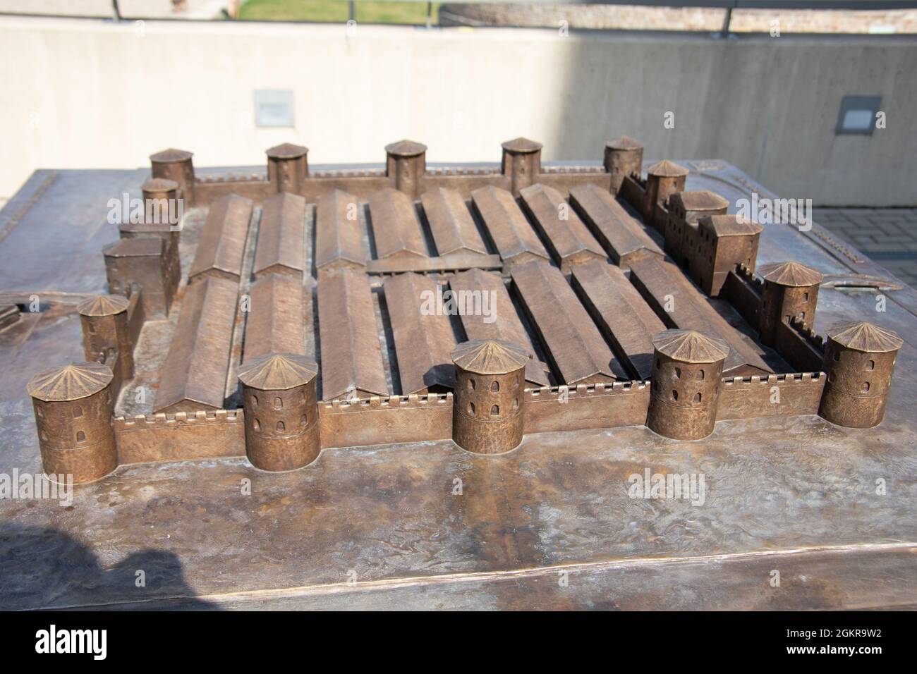 Model of the ancient Roman castle complex in cologne Stock Photo - Alamy