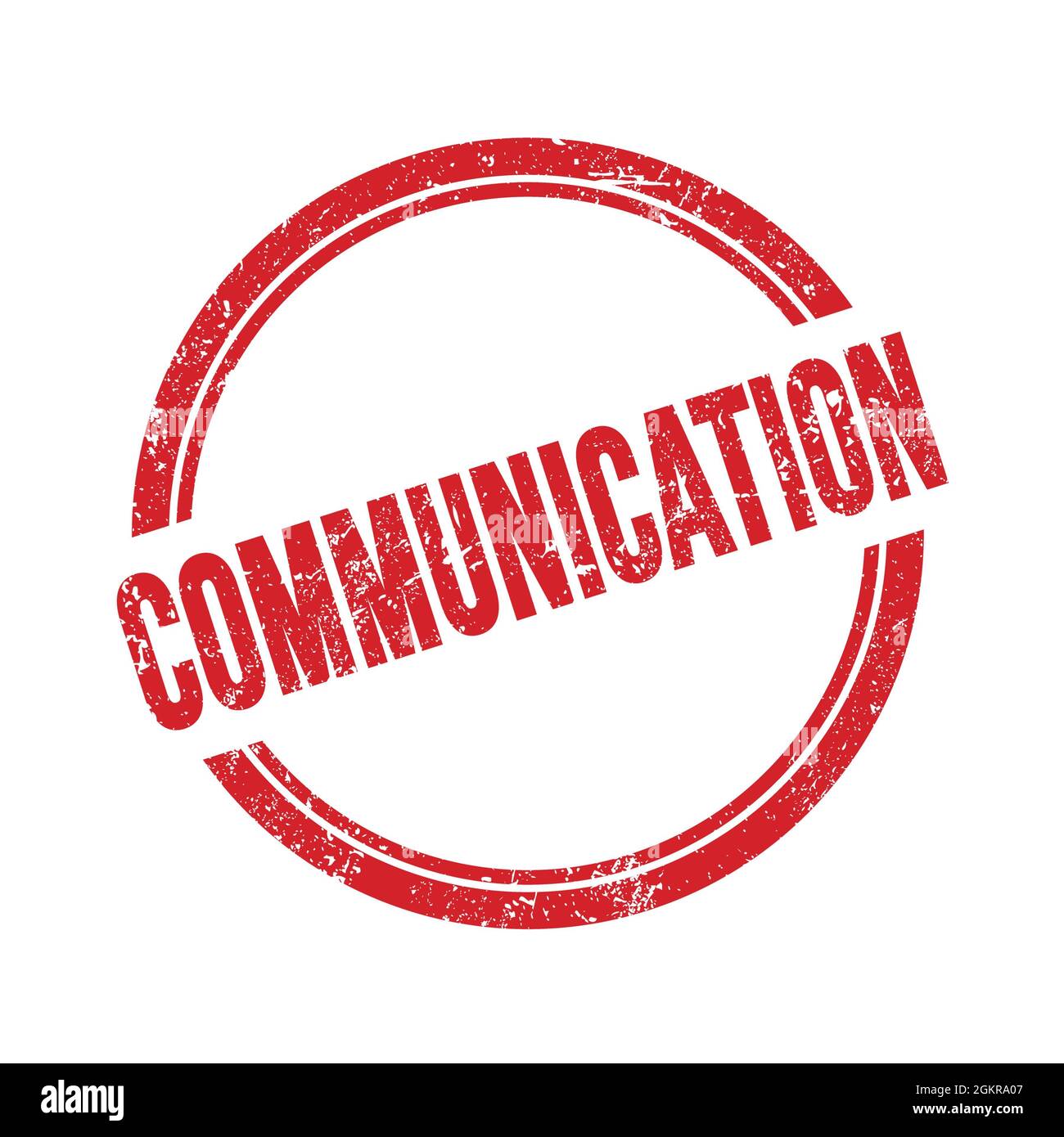 COMMUNICATION text written on red grungy vintage round stamp Stock ...
