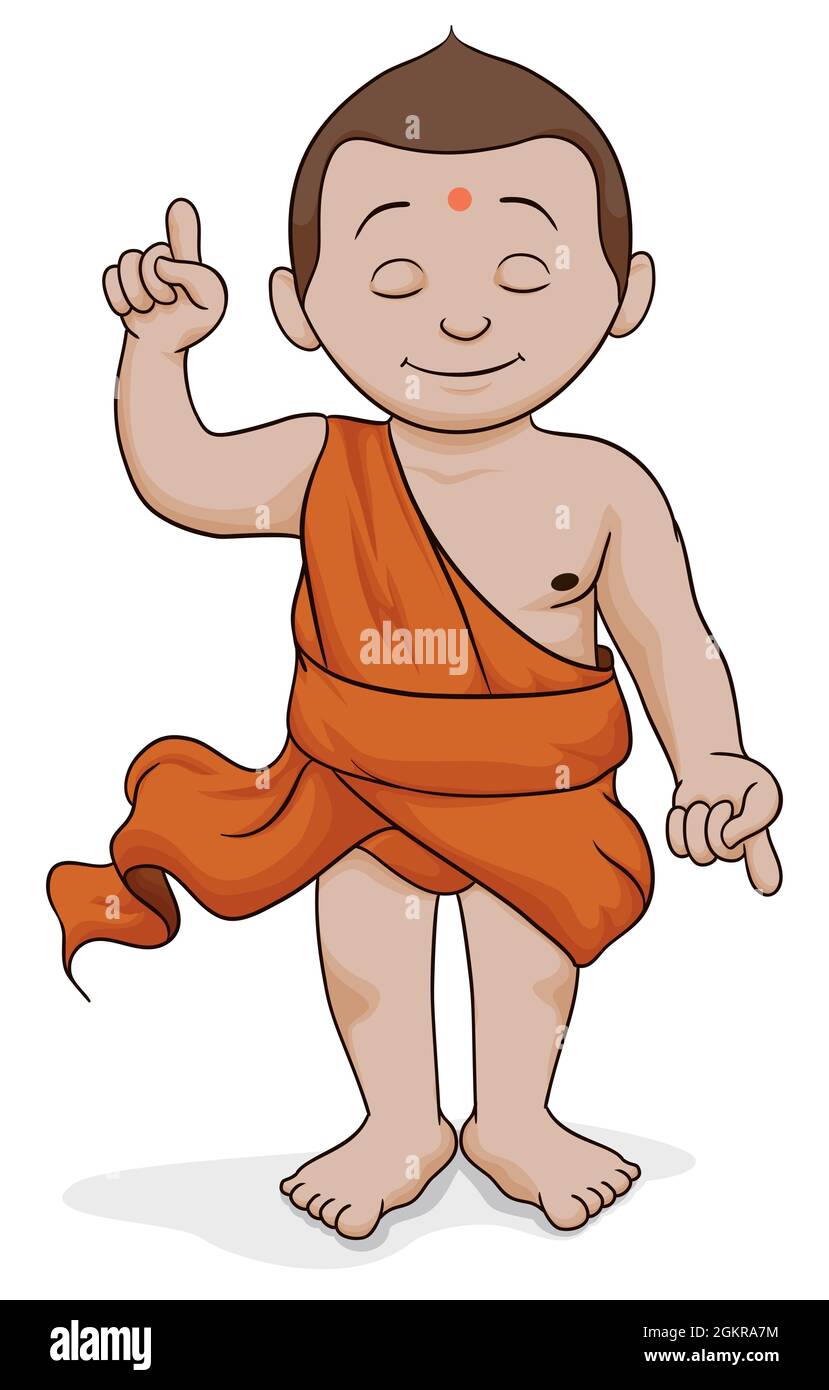 Child buddha Stock Vector Images - Alamy