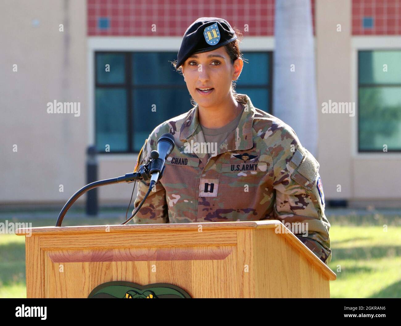 Cpt. Joy Chand, Team Sustainment Lead with the Support Battalion, 196th ...