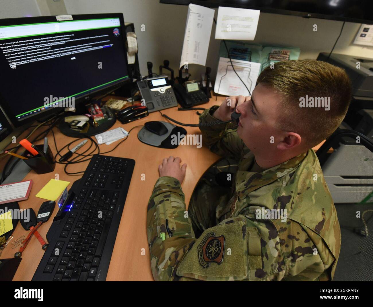 Staff Sgt. William Plate, a 721st Aerial Port Squadron special handling ...