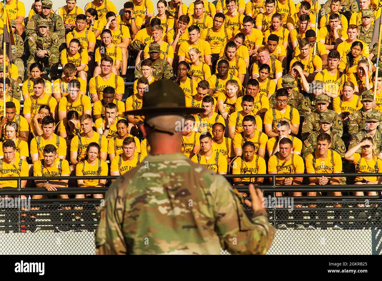 After completing the demonstration, the cadet cadre from the Cadet Basic Training I detail ...