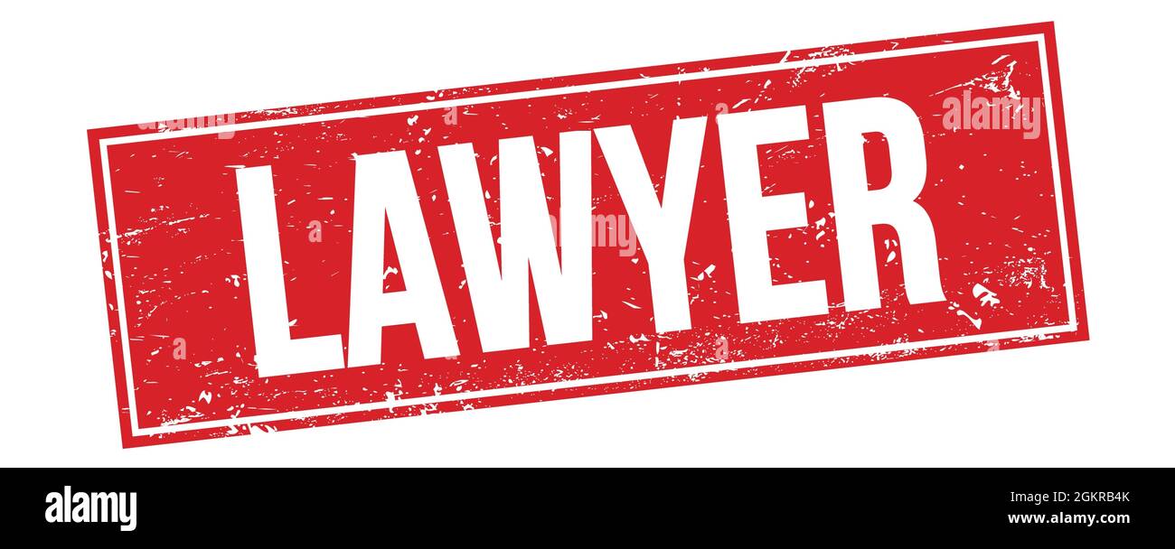LAWYER text on red grungy rectangle stamp sign Stock Photo - Alamy