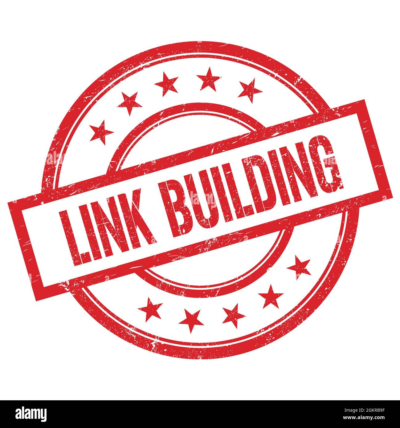 LINK BUILDING text written on red round vintage rubber stamp Stock ...