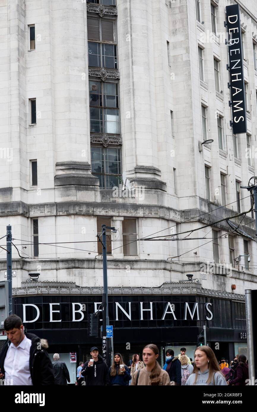 Debenhams department store, Market Street Manchester Stock Photo - Alamy