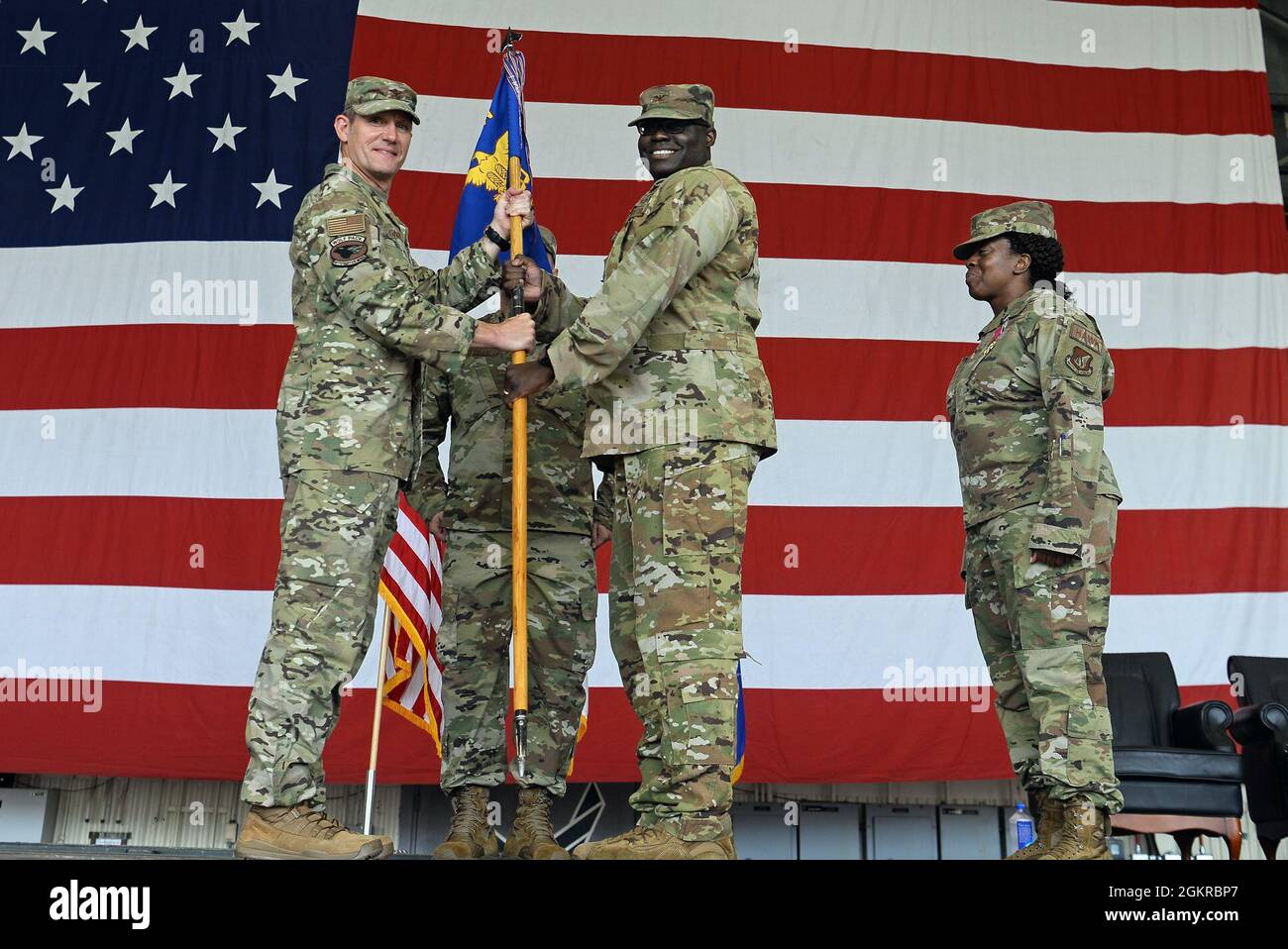 Col. John Gallemore, 8th Fighter Wing commander, presents the ...