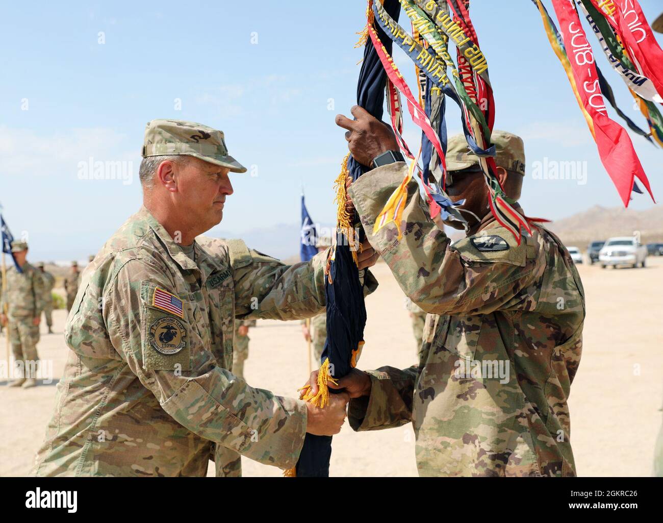 Command Sgt. Maj. Michael Cullop, incoming command sergeant major, 1st ...
