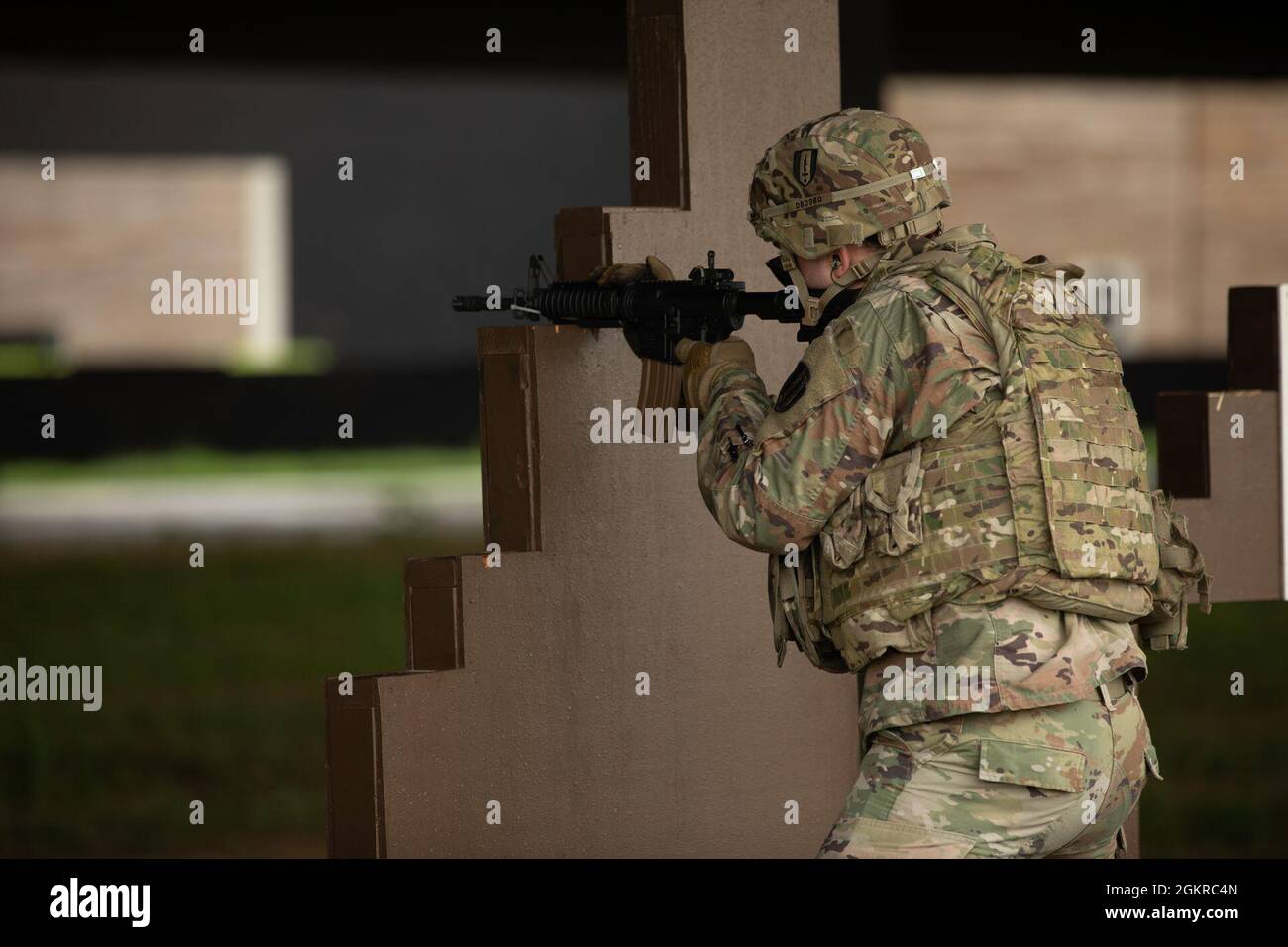 1st Signal Brigade soldiers are engaging targets during M4 Range ...