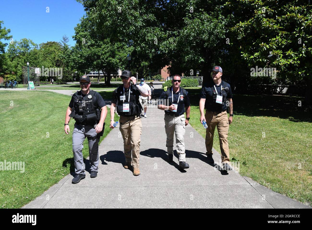 (From left to right) City of Eugene bomb tech, Ryan Bucks, Oregon Army ...