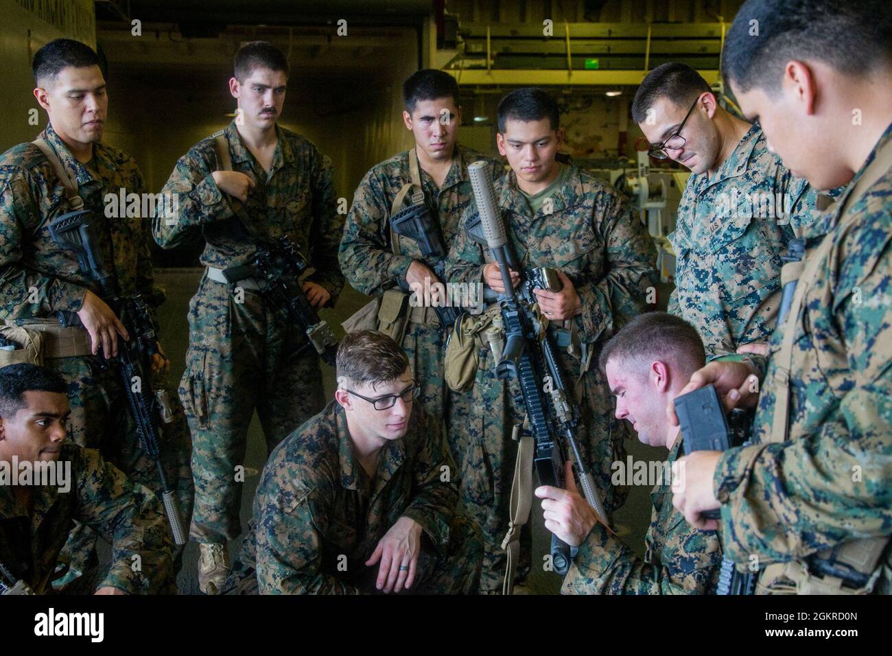 A U.S. Marine with Battalion Landing Team 3/5, 31st Marine ...