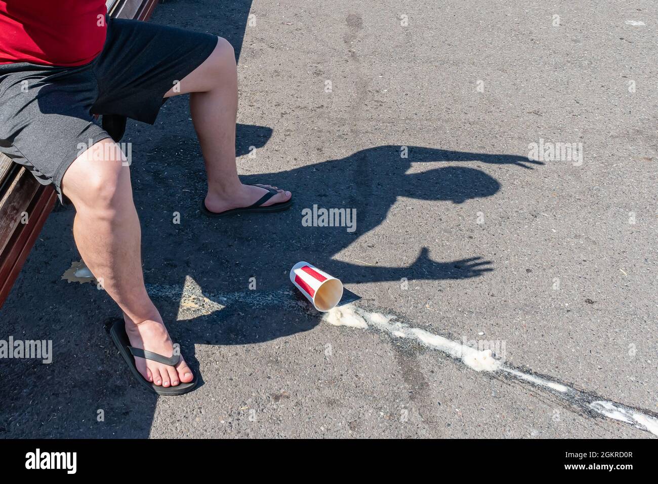 Spilled coffee sidewalk hi-res stock photography and images - Alamy
