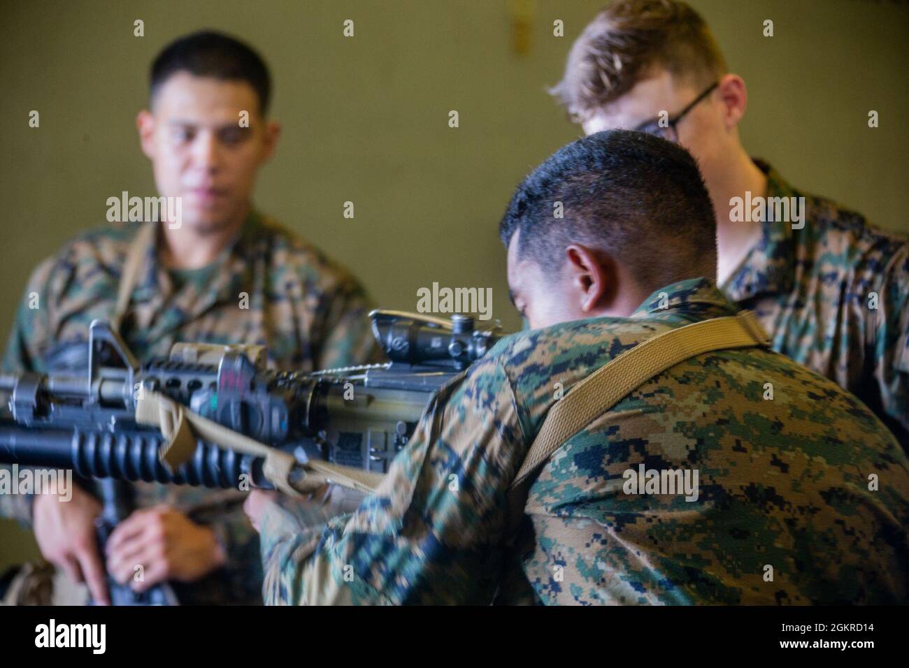 A U.S. Marine with Battalion Landing Team 3/5, 31st Marine ...