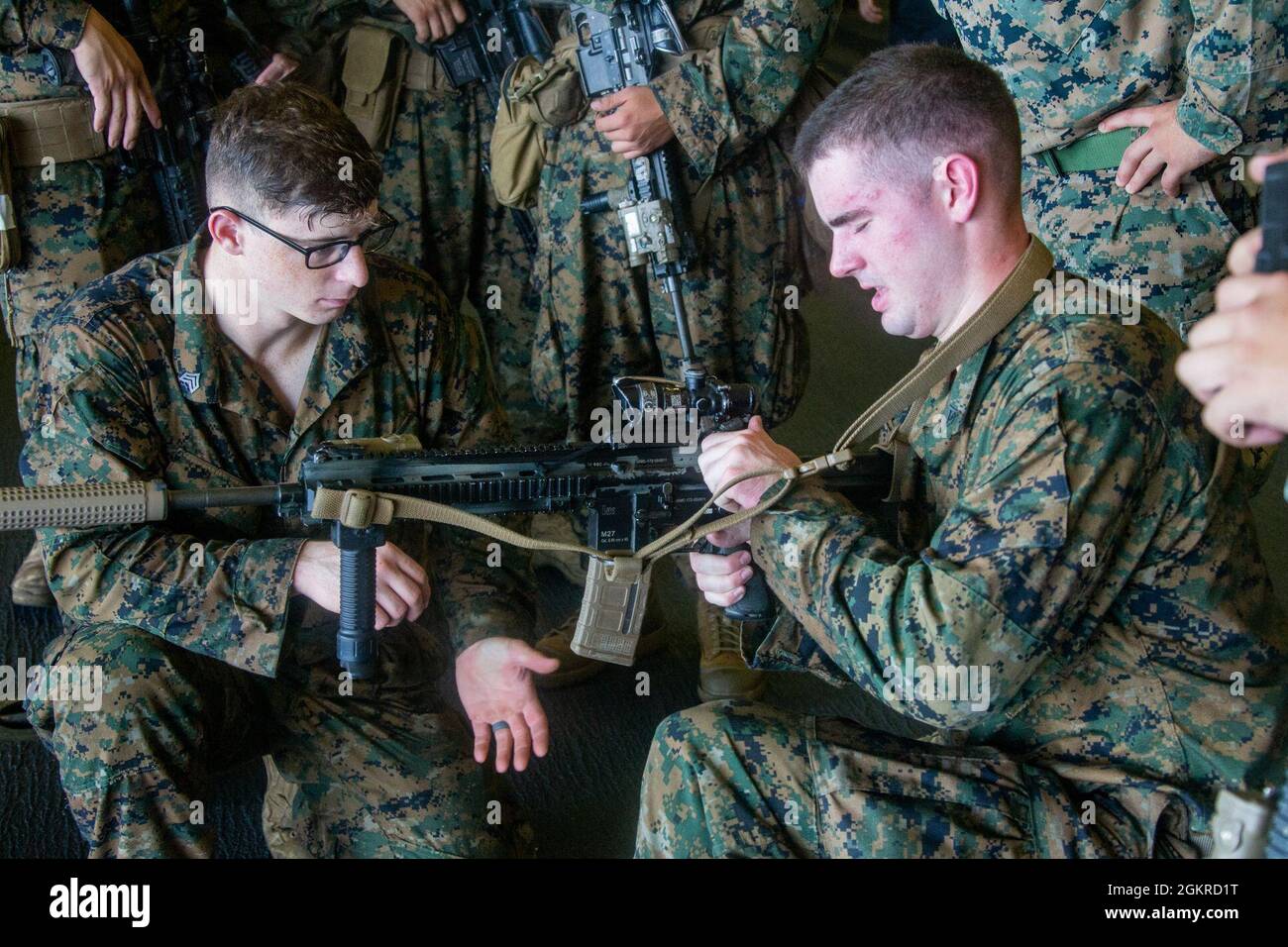 A U.S. Marine with Battalion Landing Team 3/5, 31st Marine ...