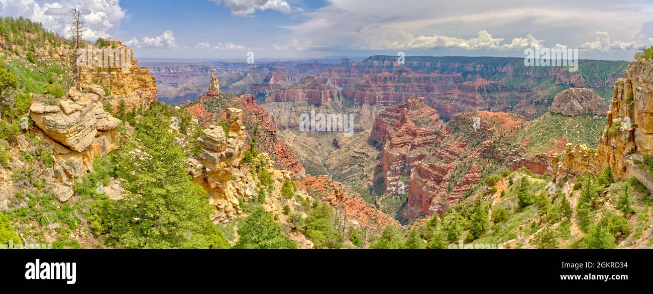 Point Imperial view from Ken Patrick Trail at Grand Canyon North Rim ...