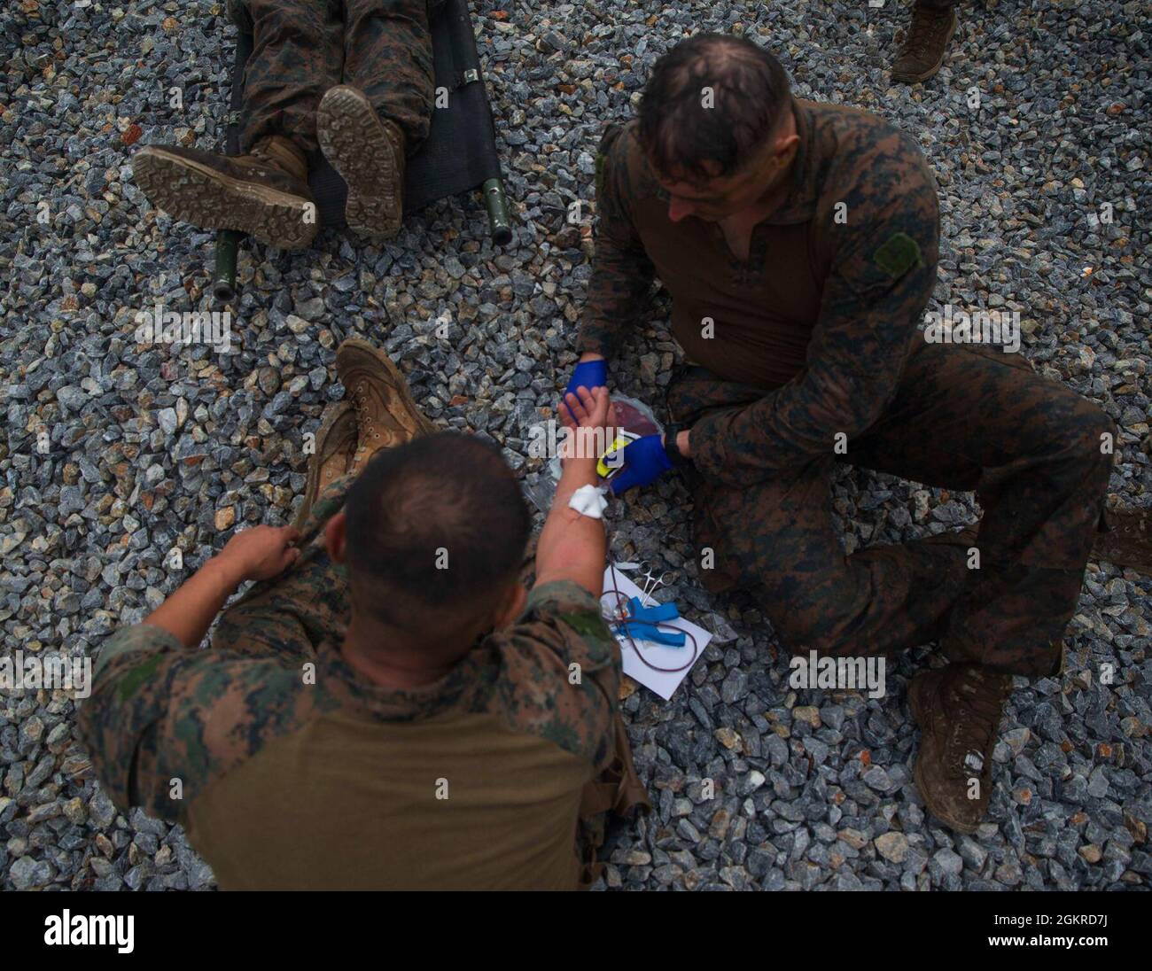 U.S. Marines and Sailors with Battalion Landing Team 3/5, 31st Marine ...