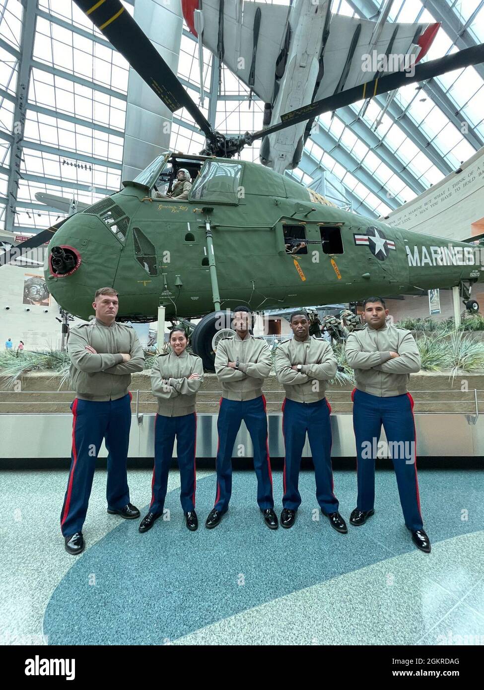 U.S. Marine Corps Sgt. Zachary Beales, left, Sgt. Celeste Rosalez ...