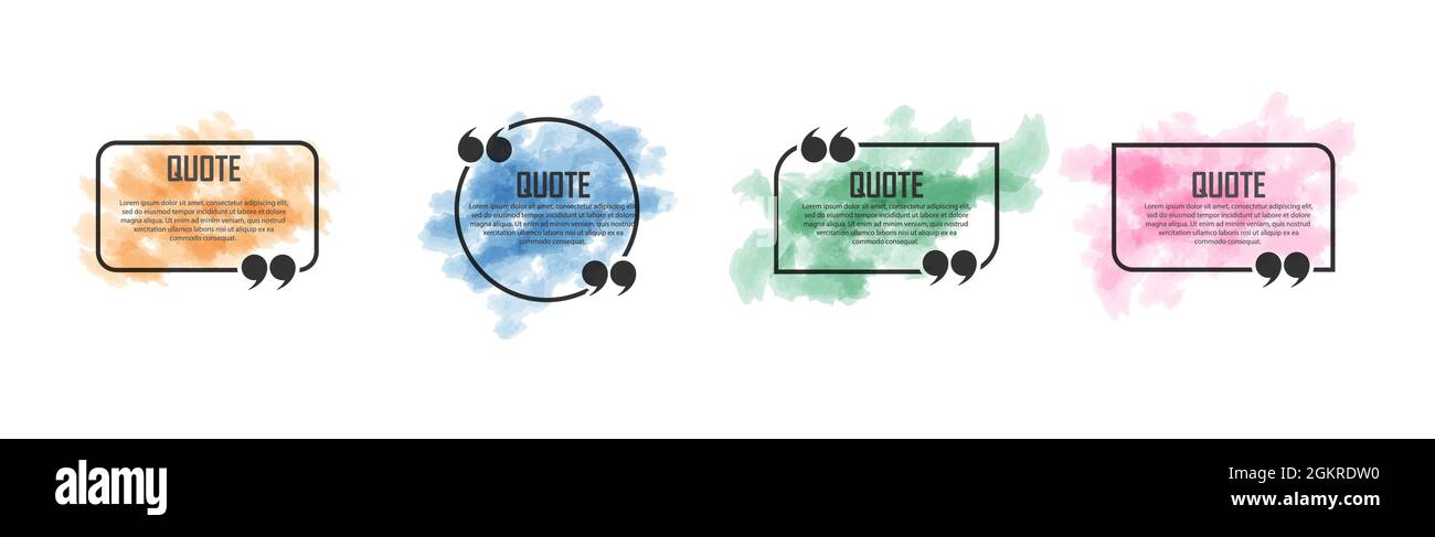 set of quote frames with a colored smoky background. A frame for text ...