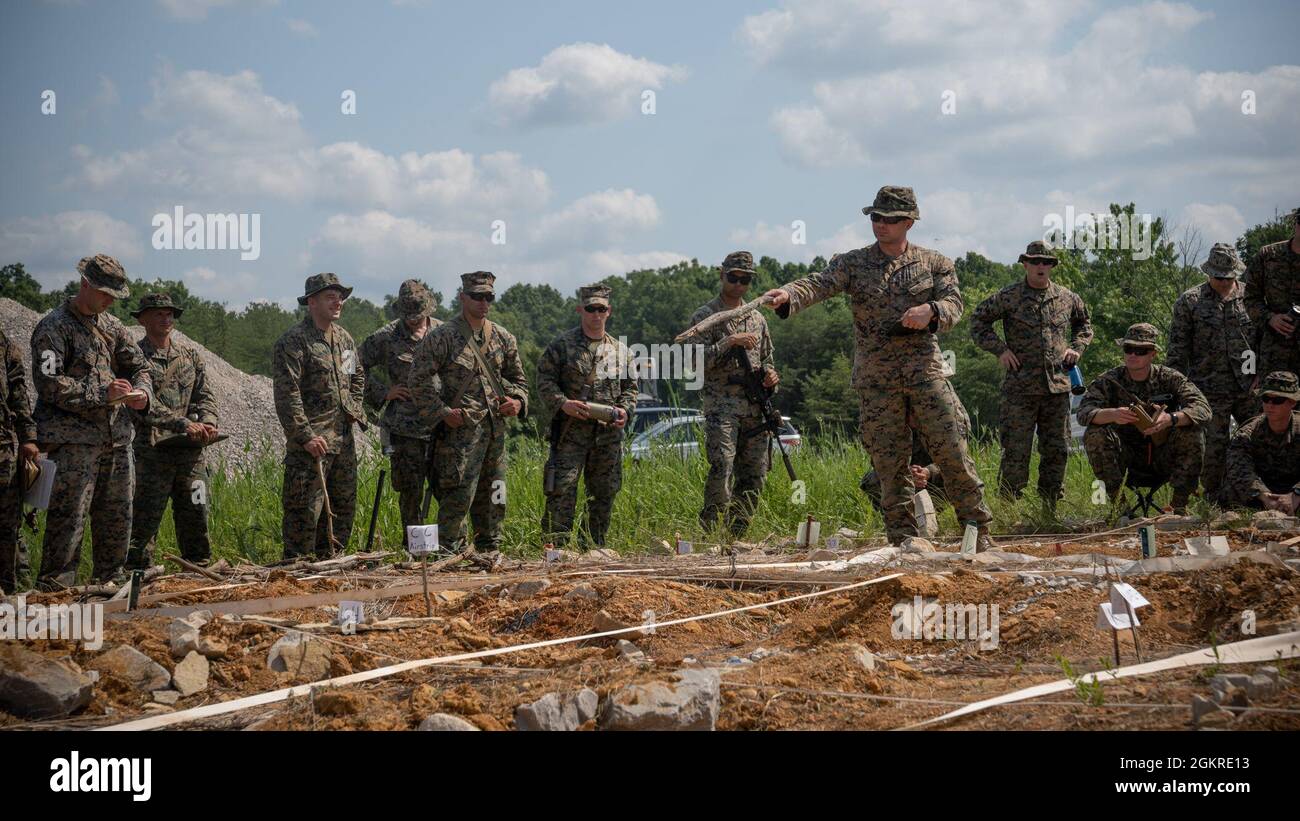 Major Jeremy Dittmer with 3rd Battalion, 23rd Marines, conducts a ...
