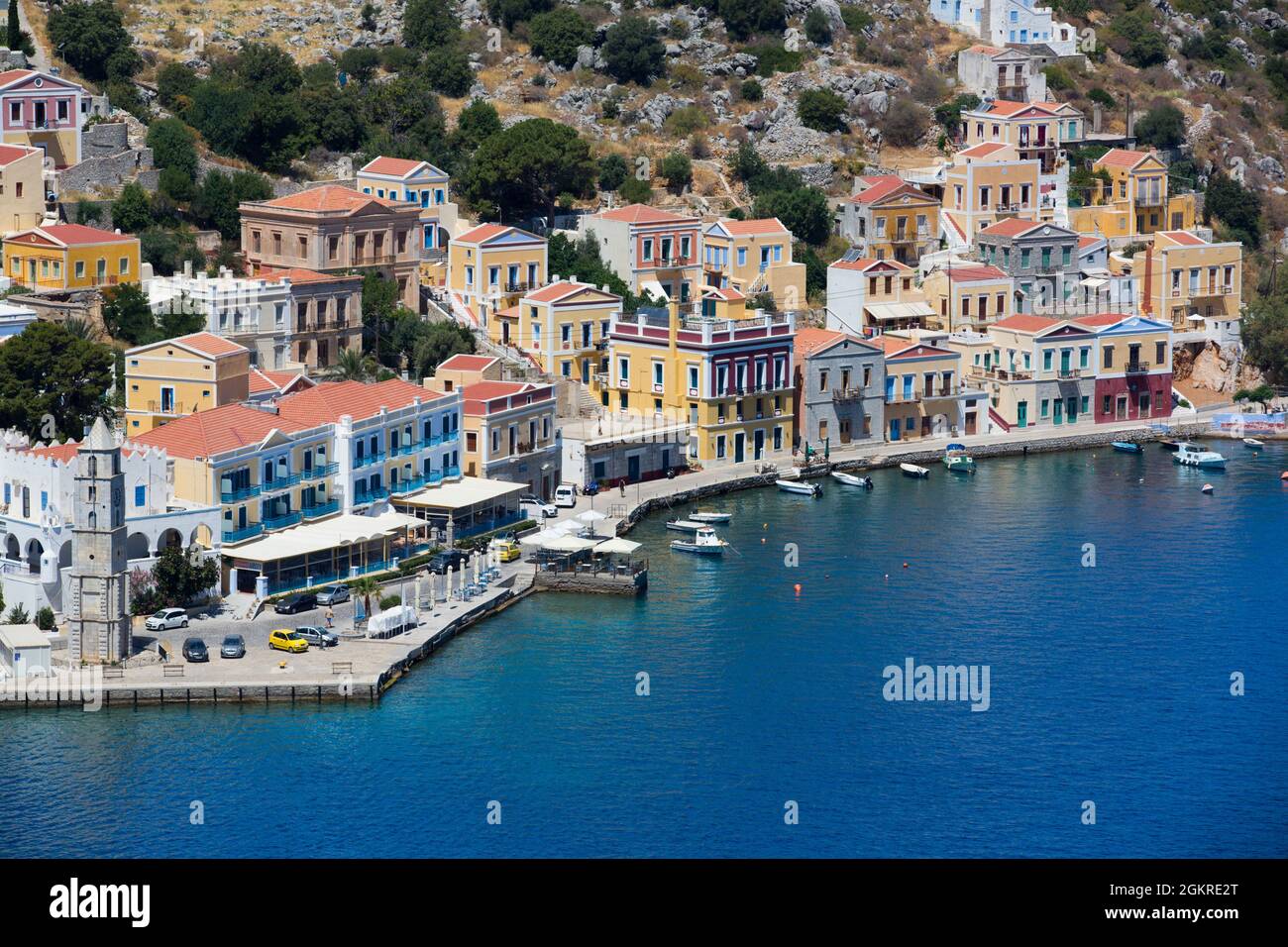 Gialos Harbor, Symi (Simi) Island, Dodecanese Island Group, Greek ...