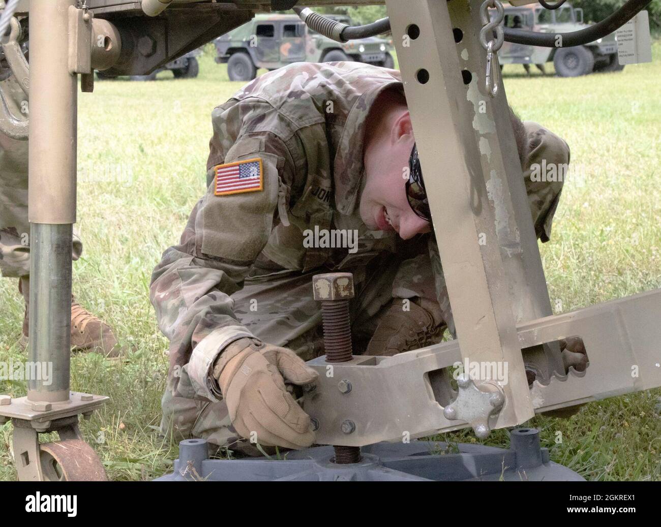 U.S. Army Cpl. Zachariah Jones, a satellite communication systems ...