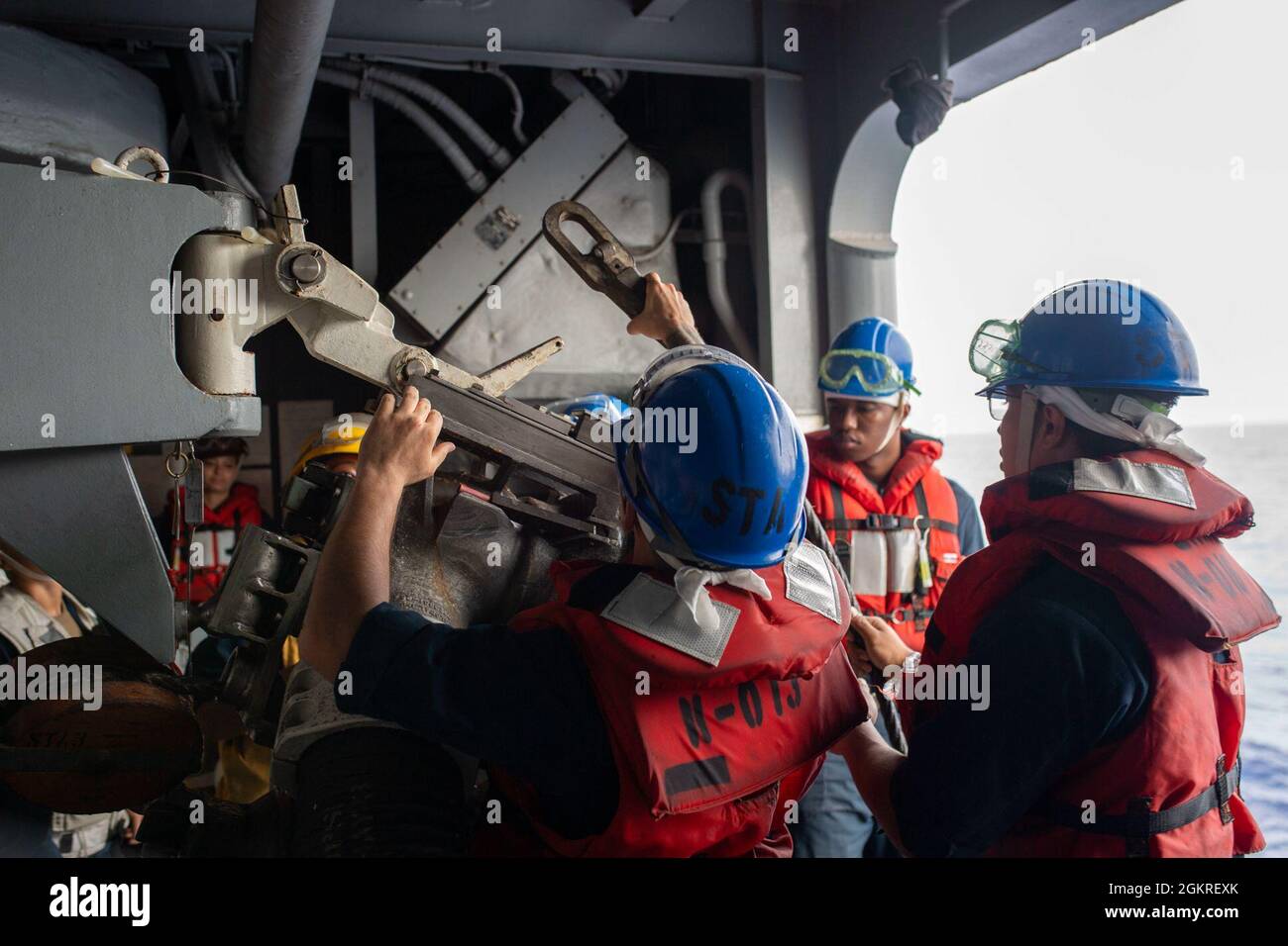 PHILIPPINE SEA (June 21, 2021) Sailors assigned to the forward-deployed ...