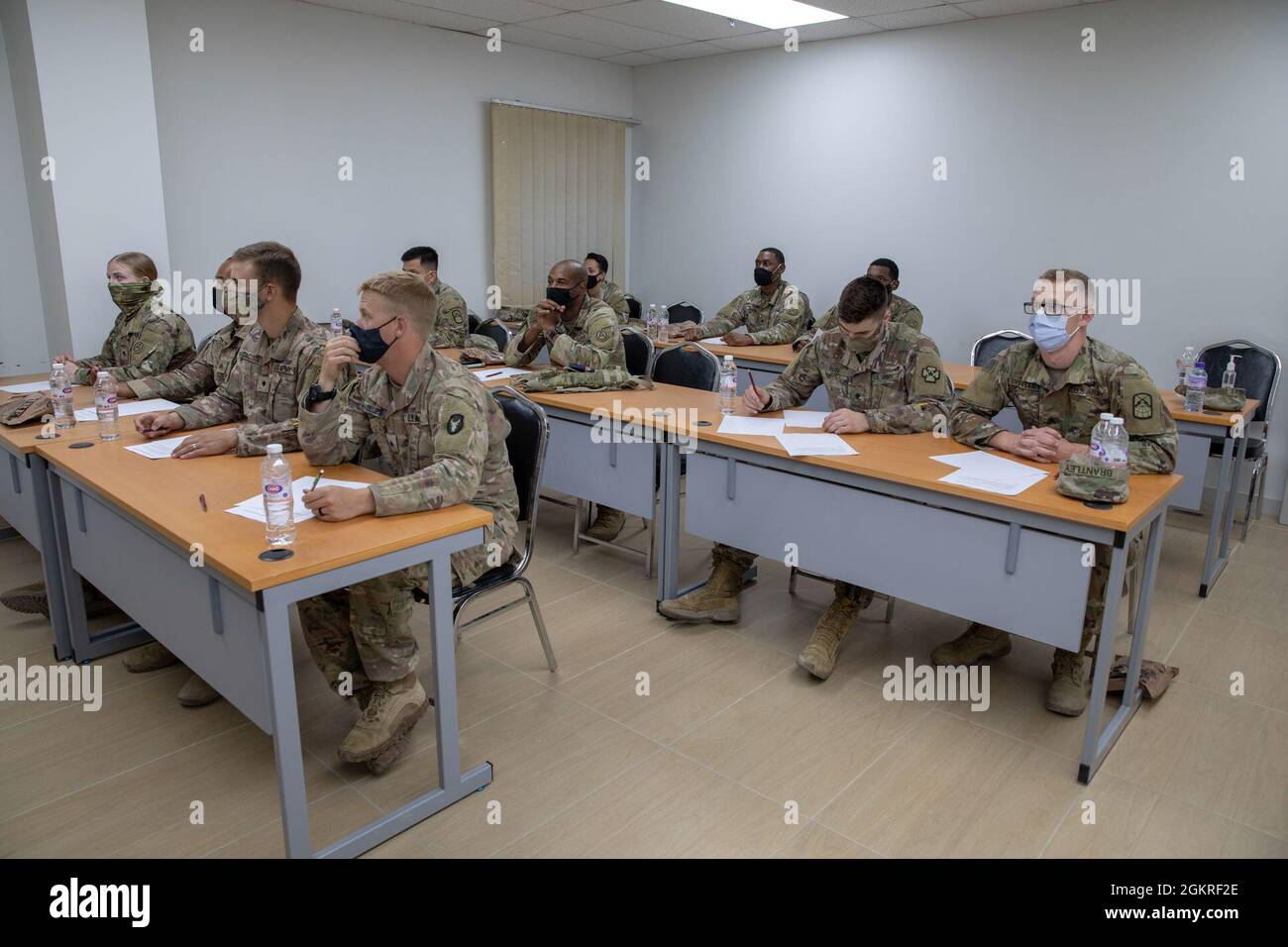 U.S. Army Soldiers prepare for the written exam as part of the U.S ...