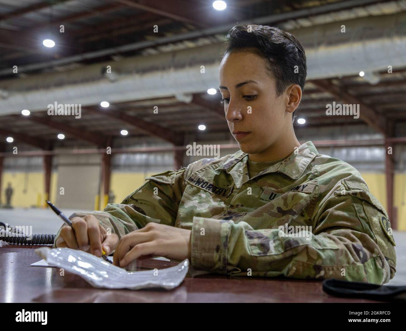 U.S. Army Sgt. Rebecca Worthy, combat medic with the 1st Theater ...