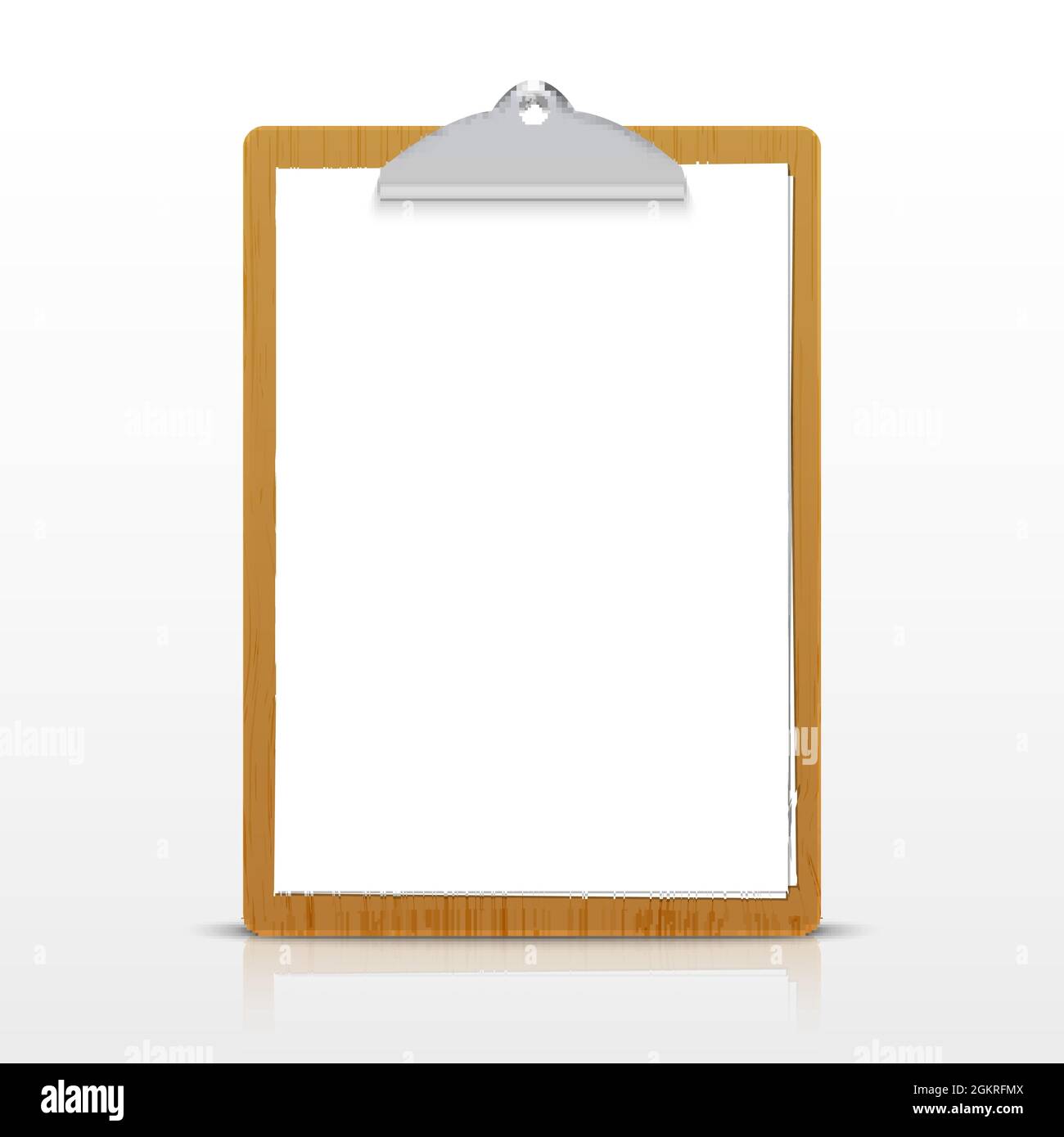 Paper sheet document note holder. Empty vector page isolated a4 ...