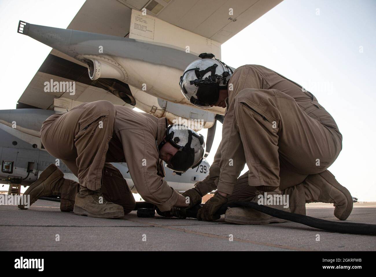 U.S. Marines with Marine Aerial Refueler Transport Squadron 352 ...