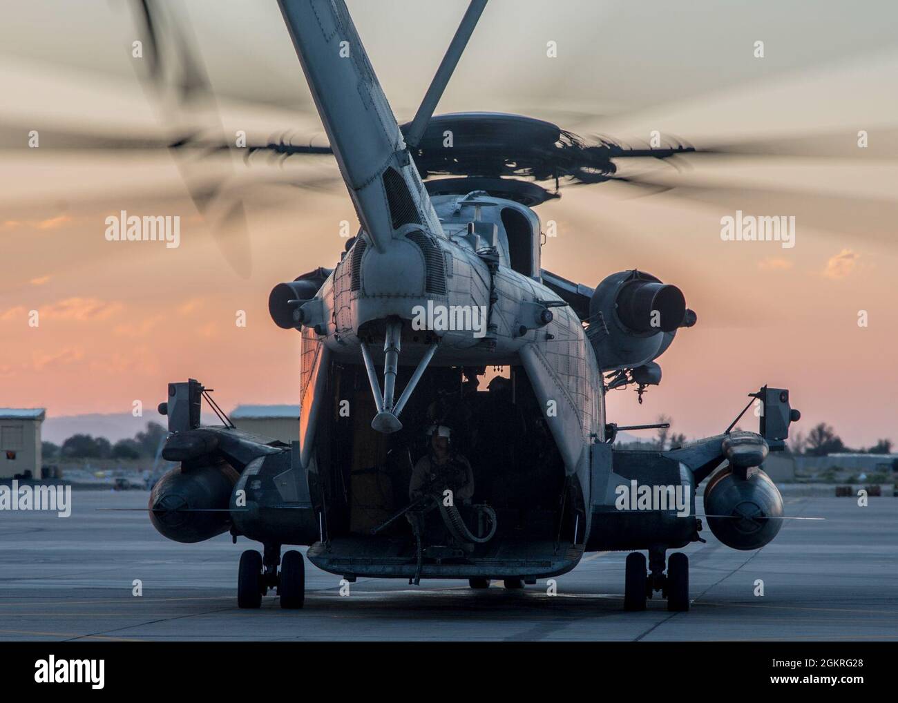 U.S. Marines Corps Cpl. Isaac Hudson, crew chief, attached to Marine ...