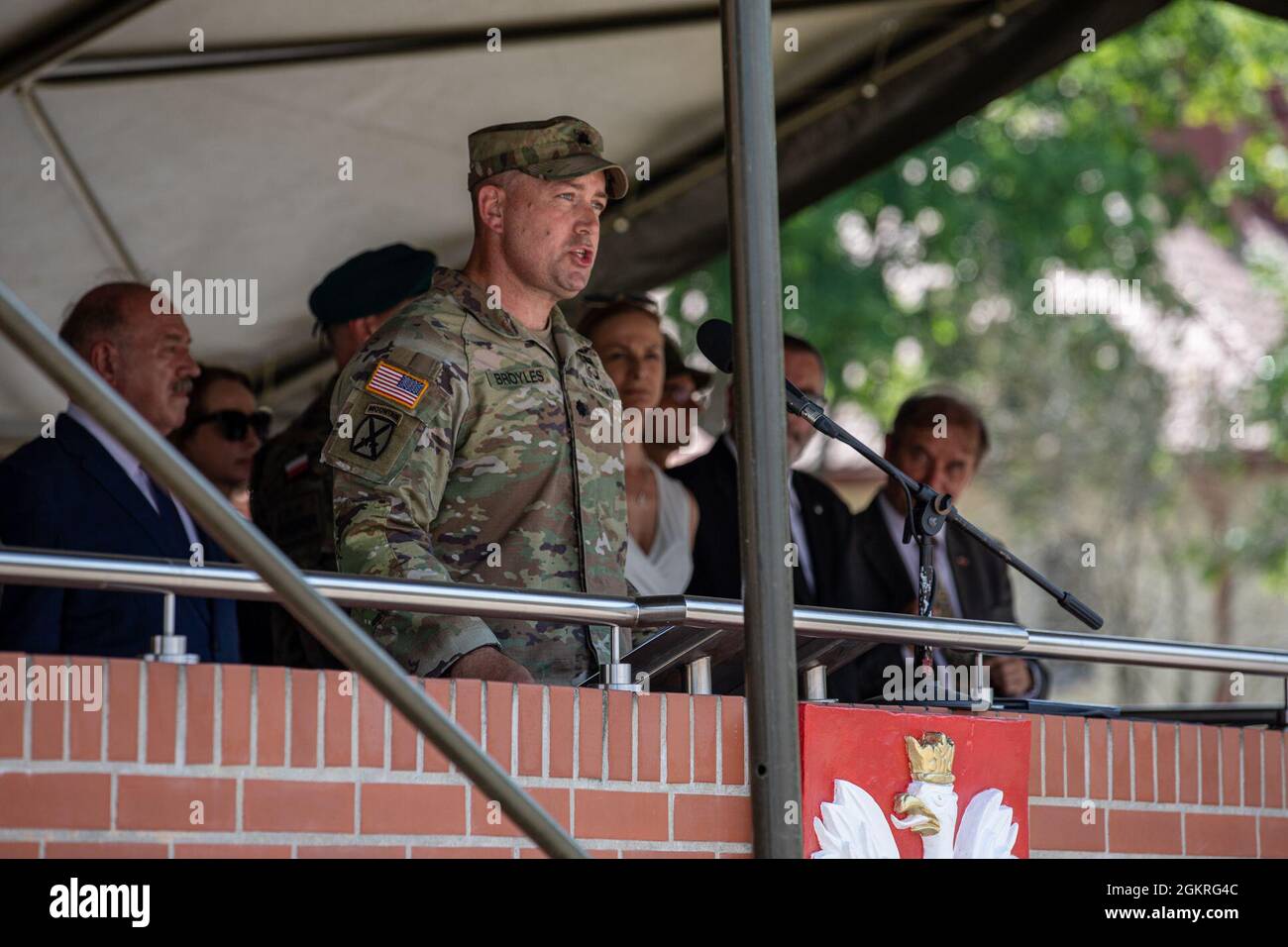 U.S. Army Lt. Col. Craig Broyles, commander of 3rd Battalion, 161st ...