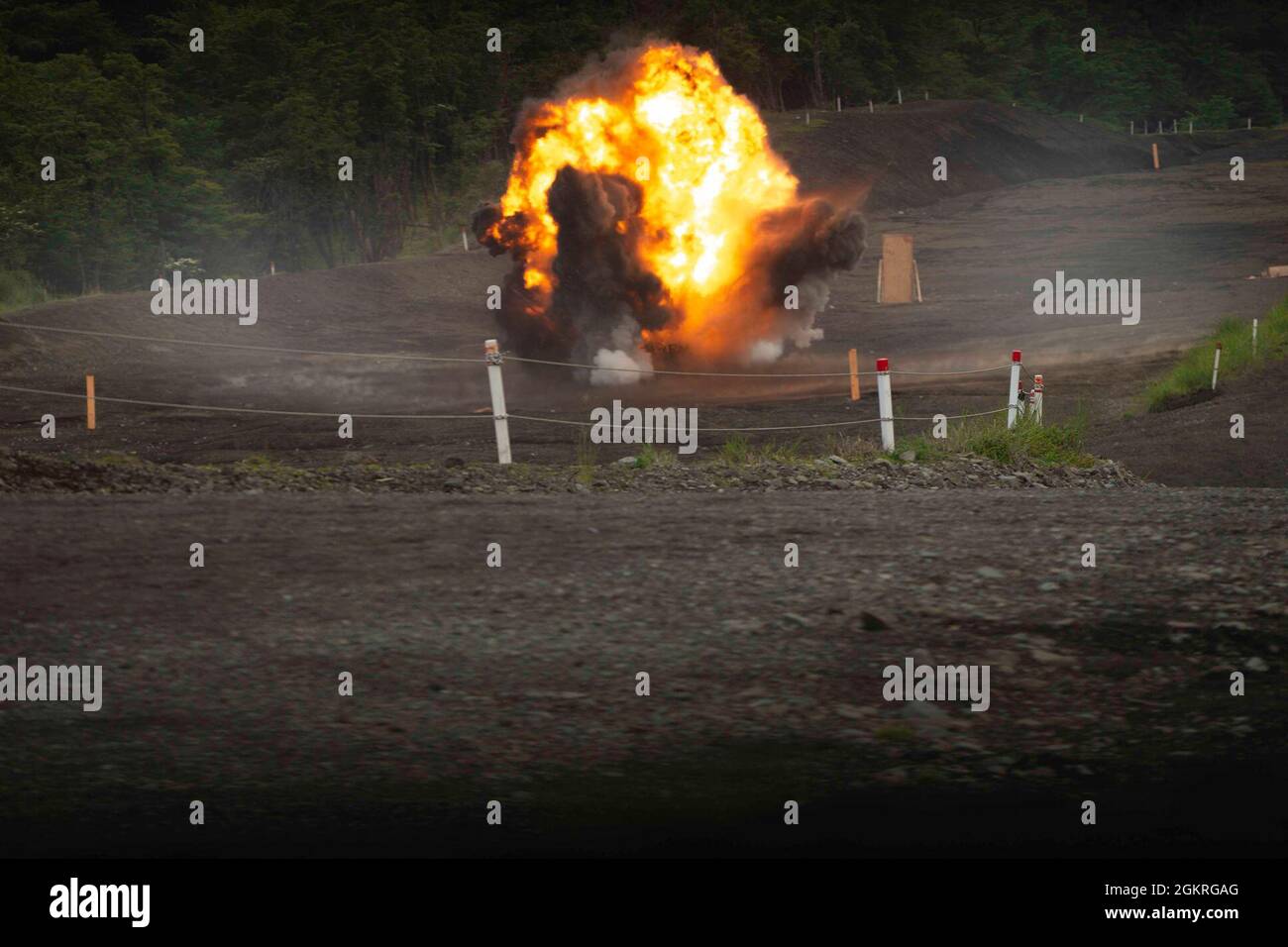 U.S. Marines with 2d Battalion, 2d Marines, conduct a demolition range ...