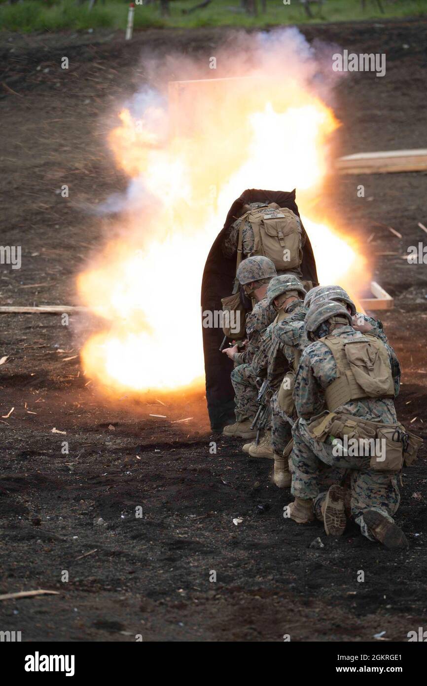 U.S. Marines with 2d Battalion, 2d Marines, conduct a demolition range ...