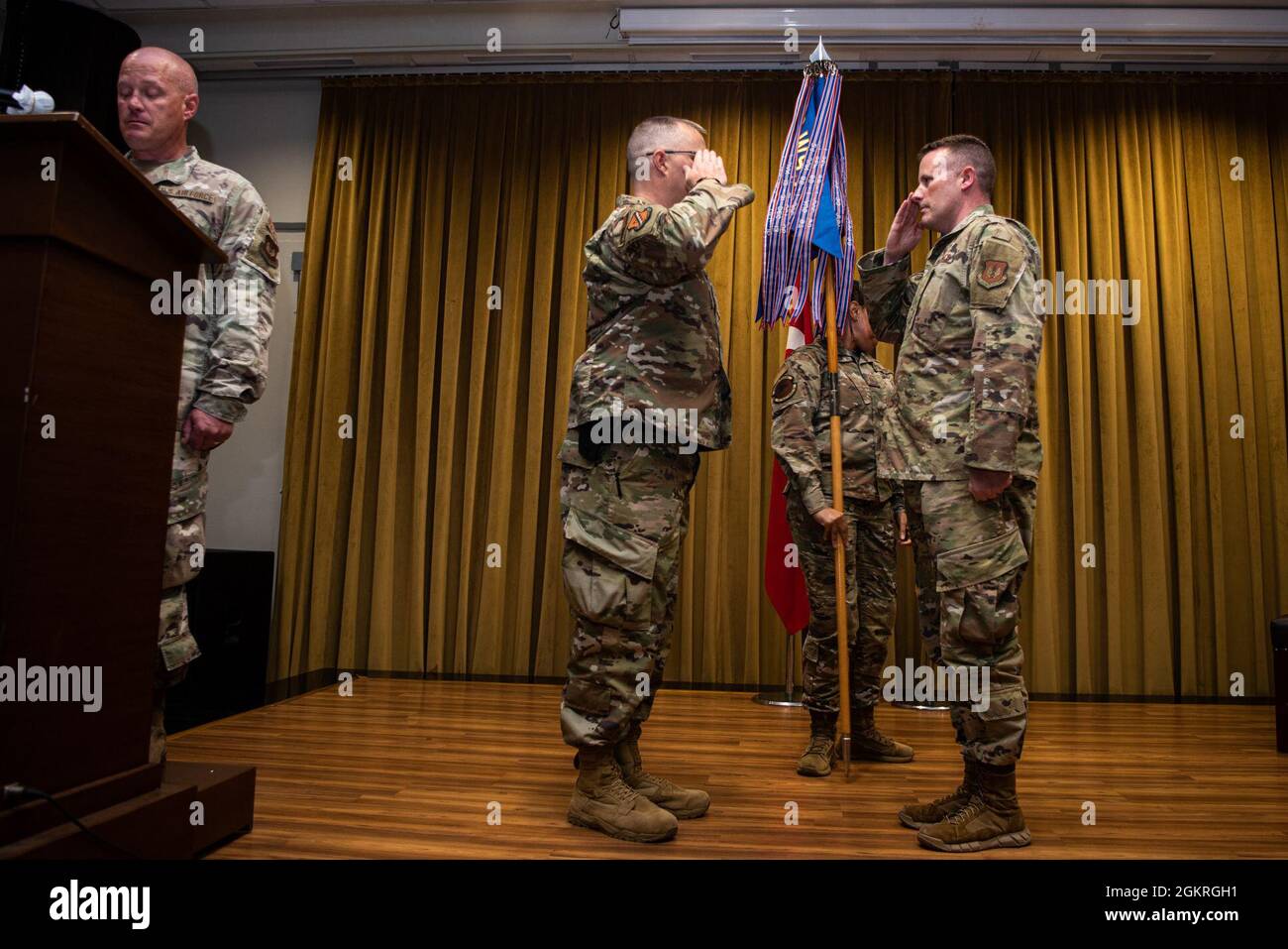Col. Douglas Whitehead, left, 39th Weapons System Security Group ...
