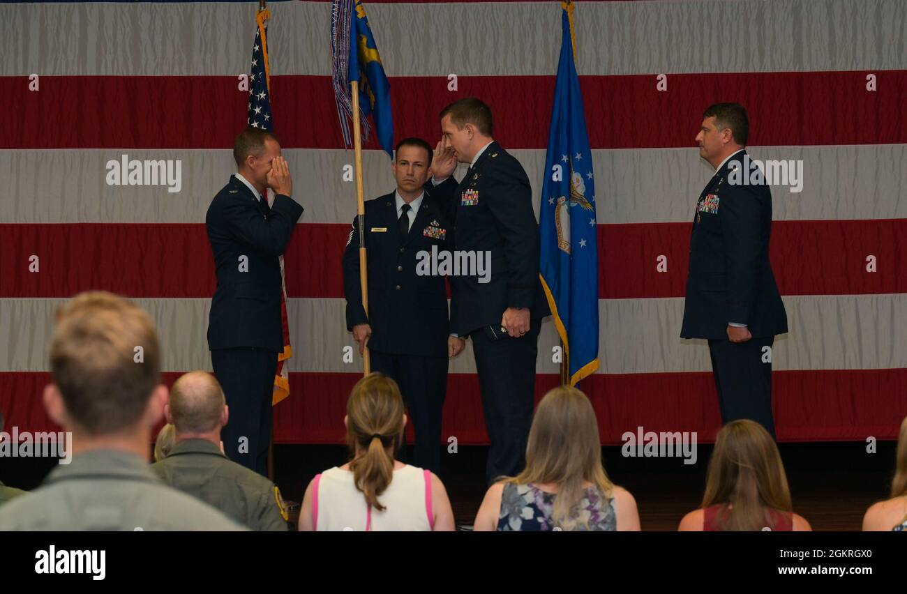U.S. Air Force Col. Justin Spears, 14th Operations Group commander, Lt ...