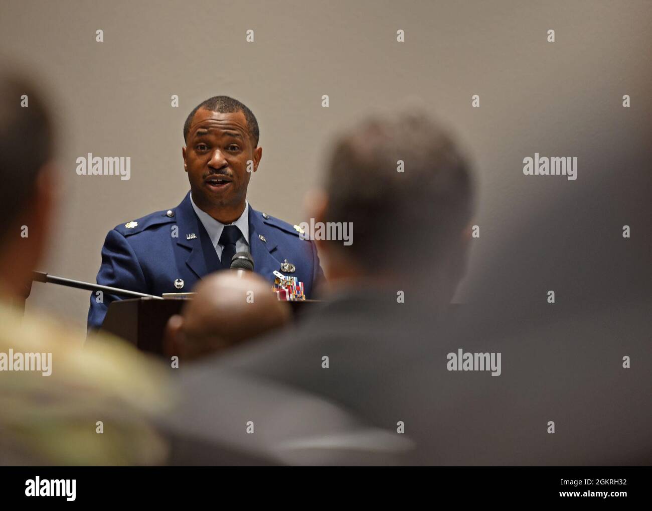U.S. Air Force Maj. Michael Quinn, 17th Contracting Squadron outgoing ...