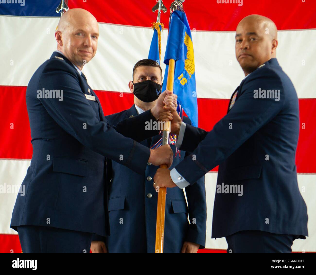 The 88th Operations Support Squadron holds a change of command ceremony ...