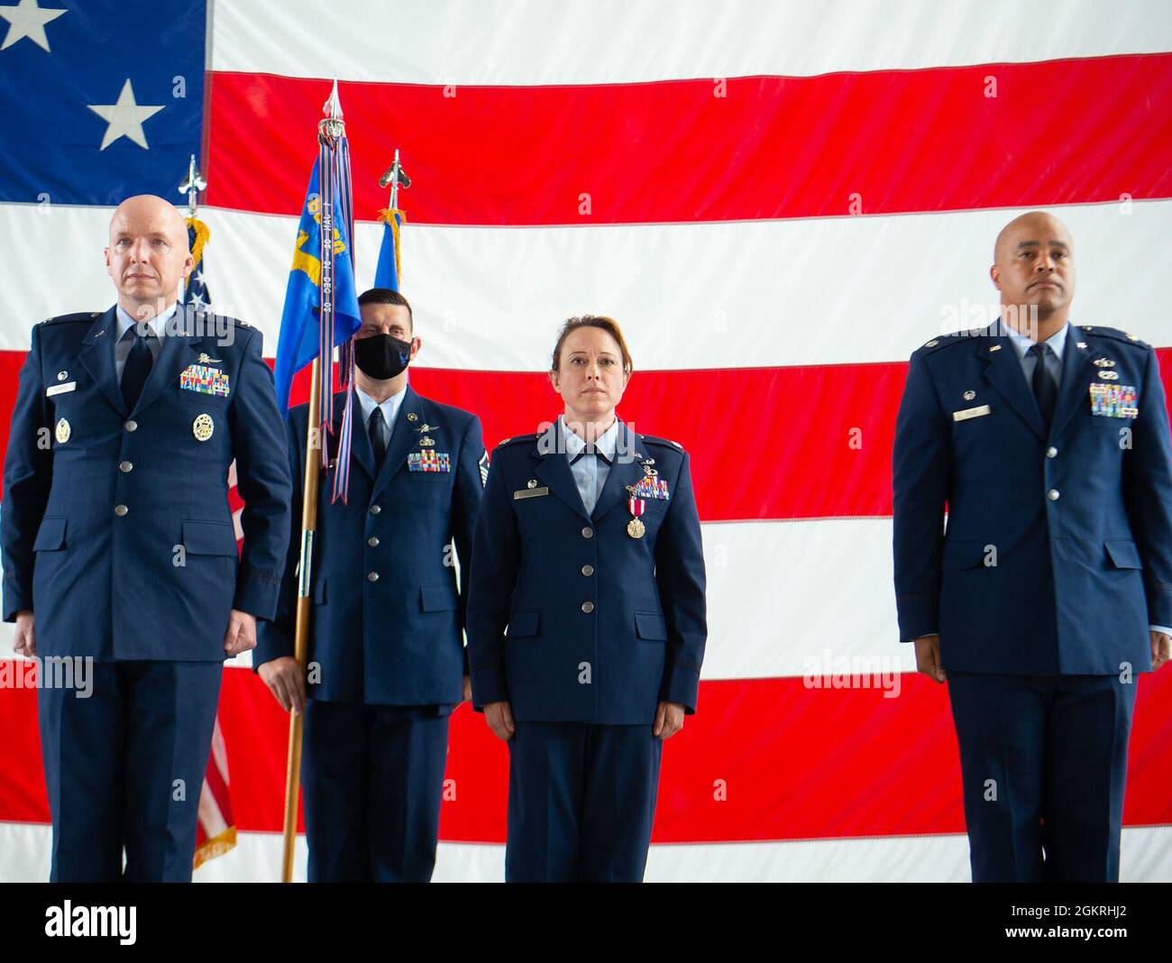 The 88th Operations Support Squadron holds a change of command ceremony ...