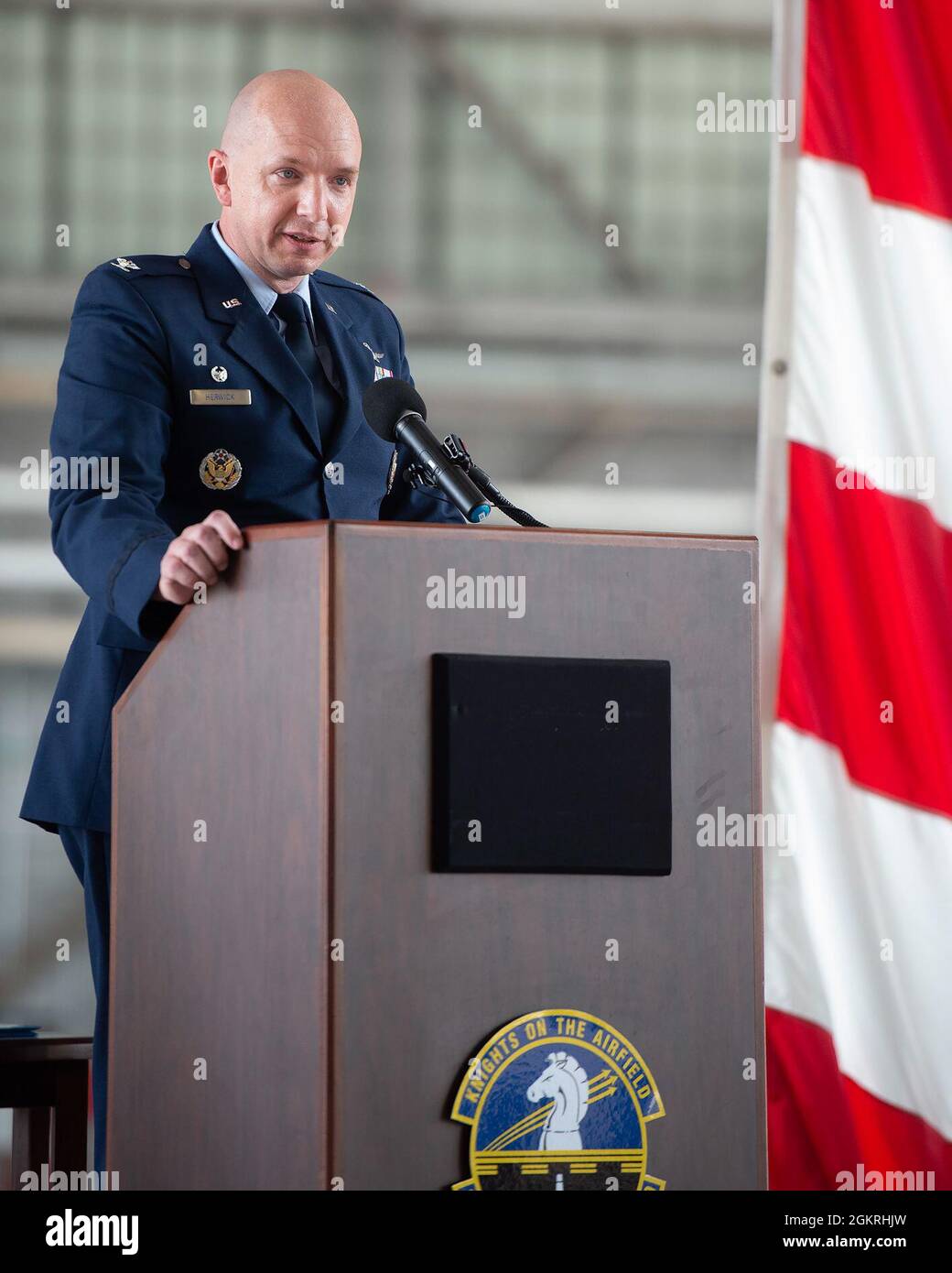 The 88th Operations Support Squadron holds a change of command ceremony ...