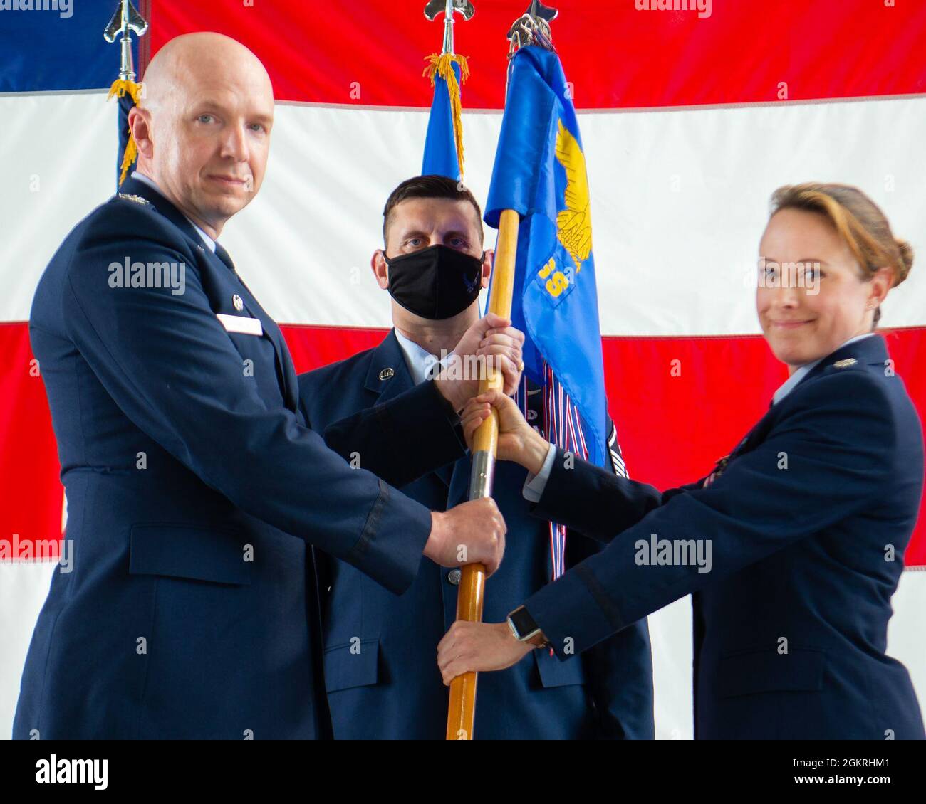 The 88th Operations Support Squadron holds a change of command ceremony ...