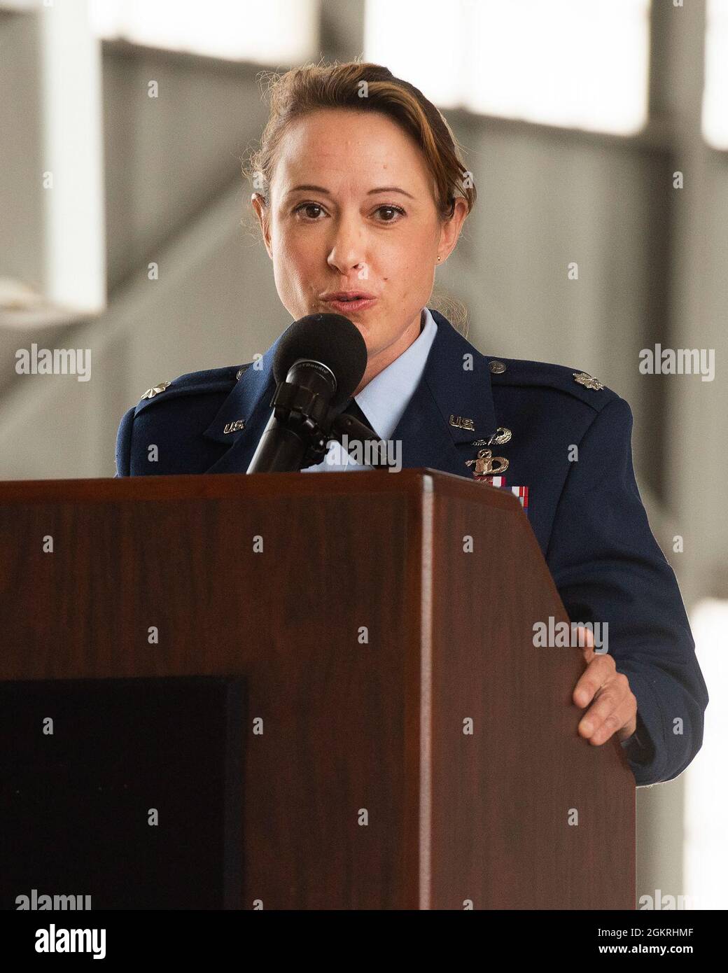 The 88th Operations Support Squadron holds a change of command ceremony ...