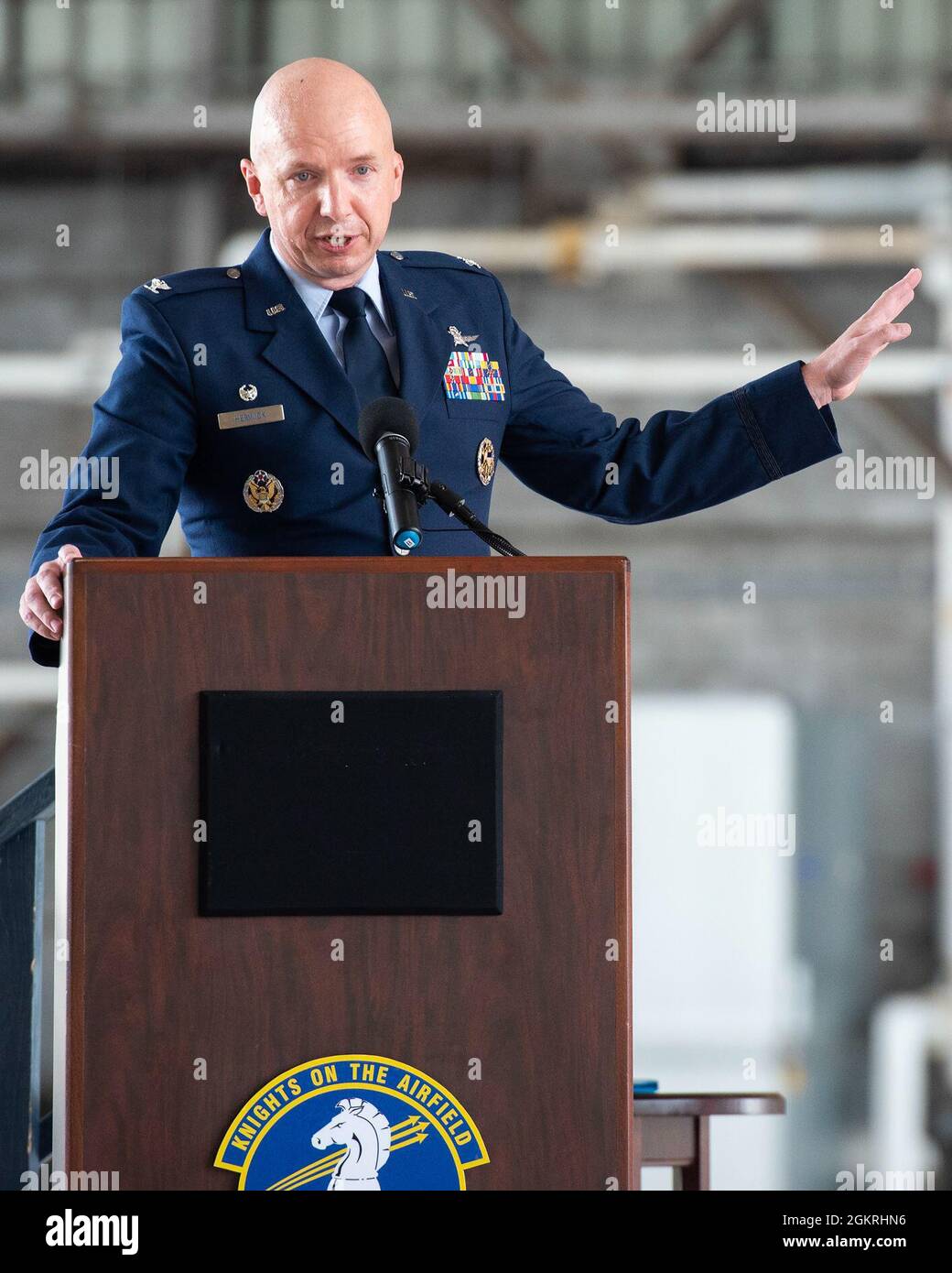 The 88th Operations Support Squadron holds a change of command ceremony ...