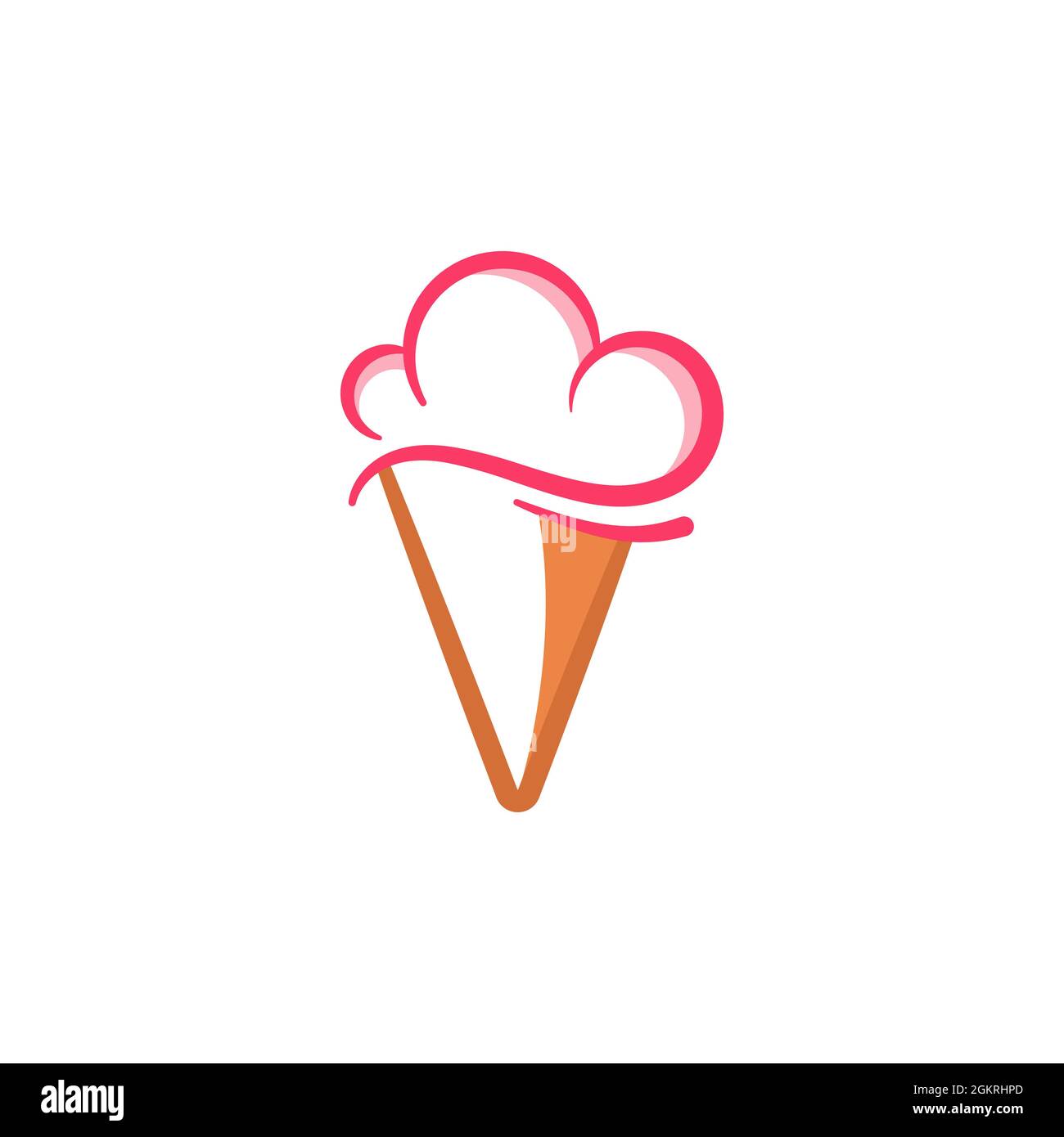 Ice Cream Vector icon design illustration Template Stock Photo - Alamy