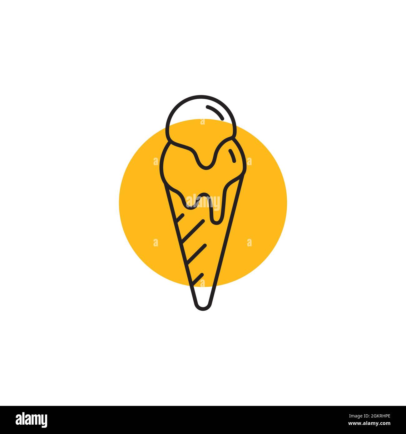 Ice Cream Vector icon design illustration Template Stock Photo - Alamy