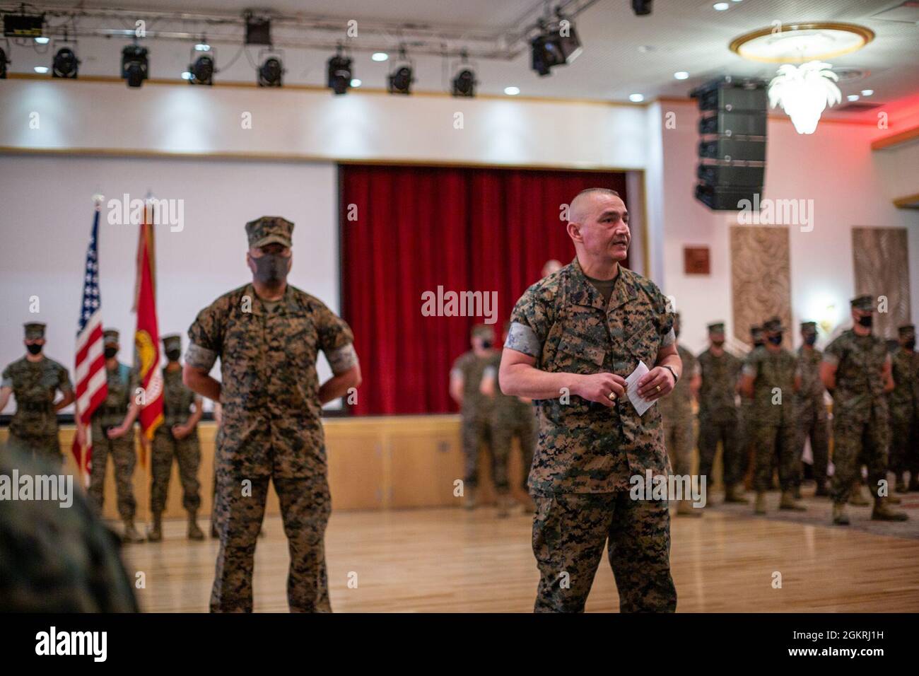 U.S. Marine Sgt. Maj. Adan F. Moreno, outgoing sergeant major, III ...